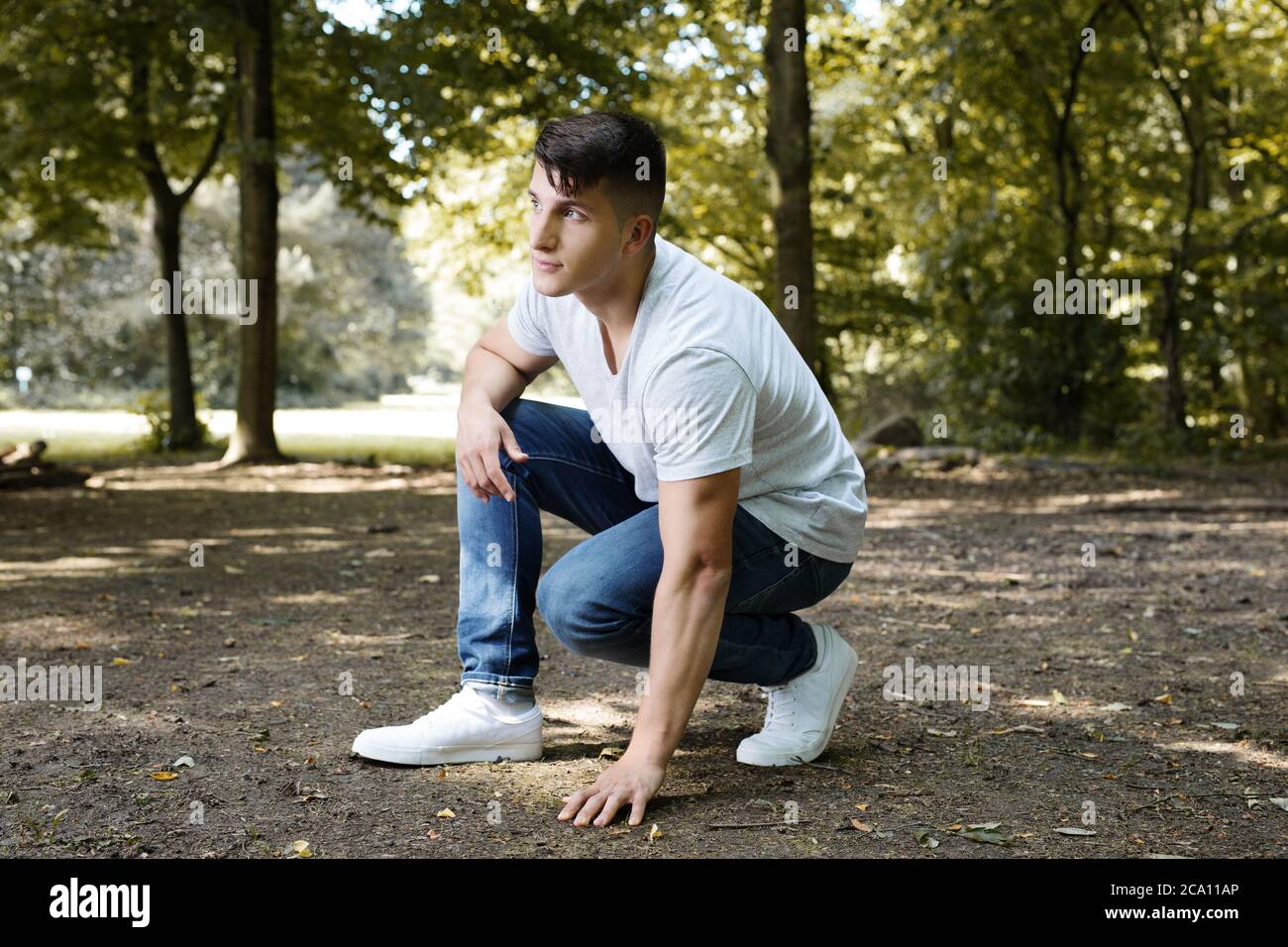 Kneel backwards hi-res stock photography and images - Alamy