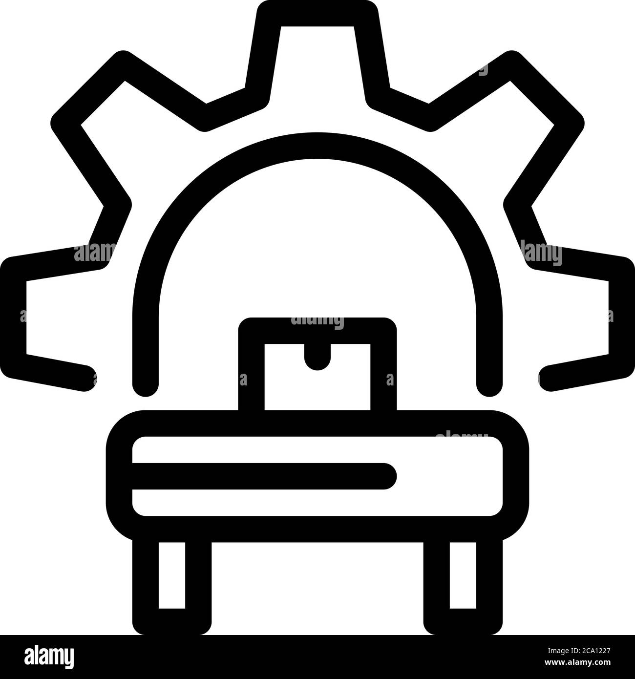 manufacturing equipment icon vector outline illustration Stock Vector ...
