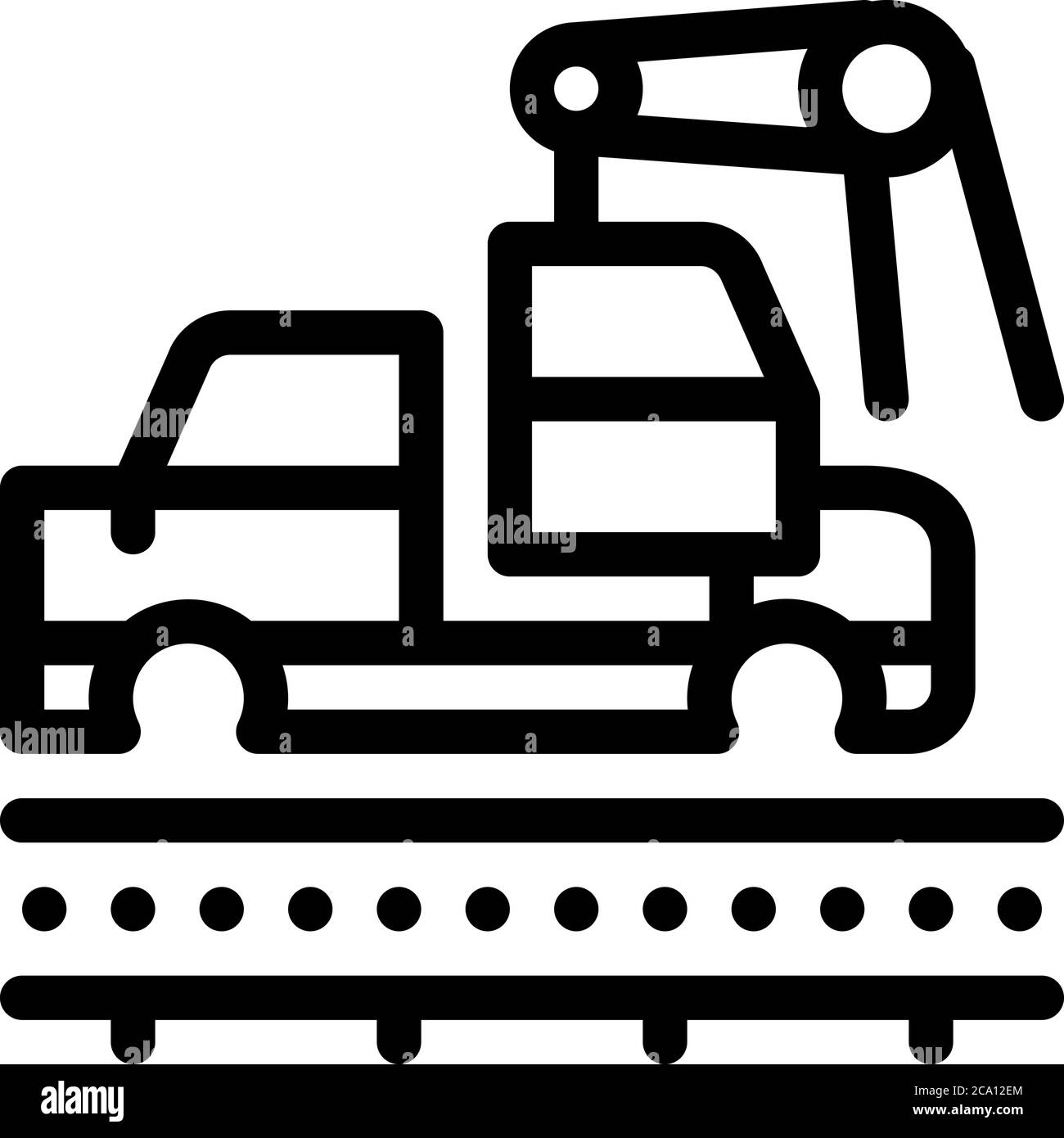 car manufacturing icon vector outline illustration Stock Vector Image ...