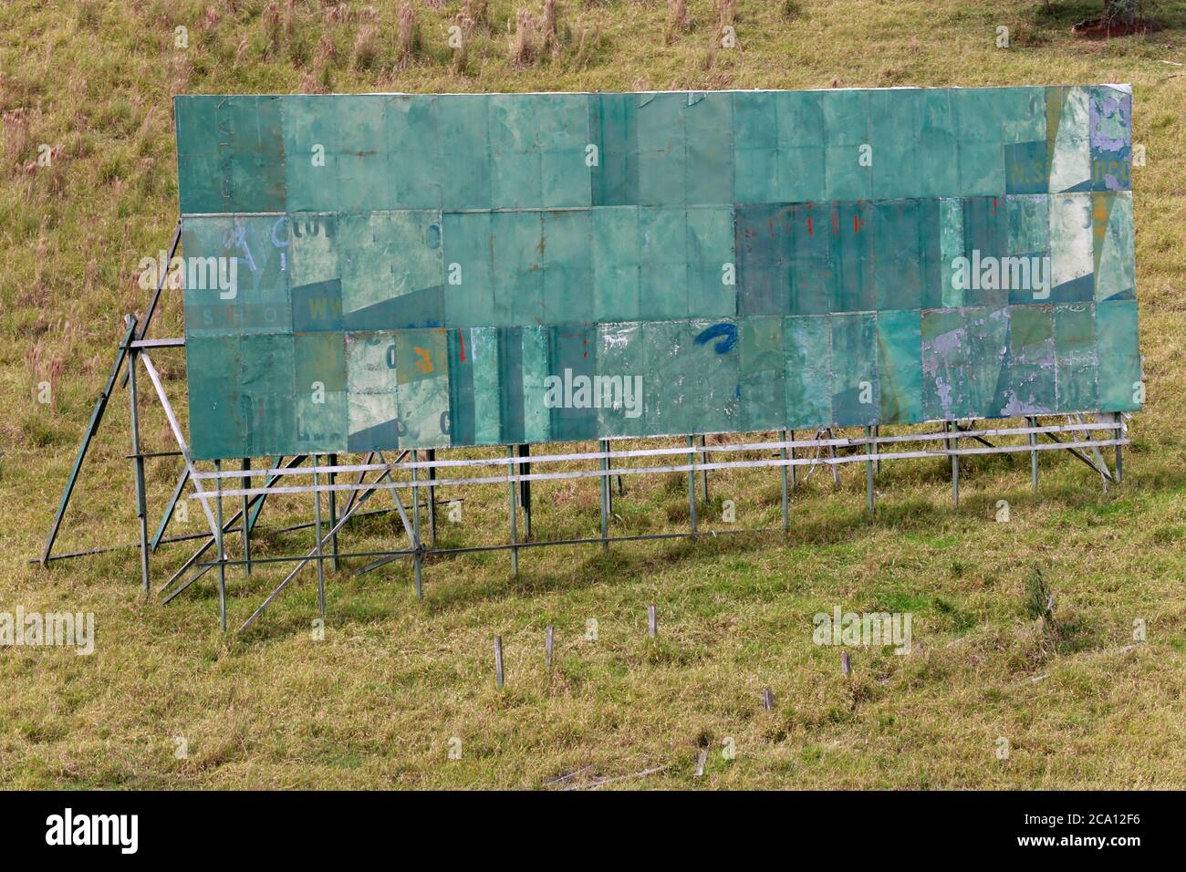 old and abandoned outdoor advertising on countryside of Brazil Stock ...