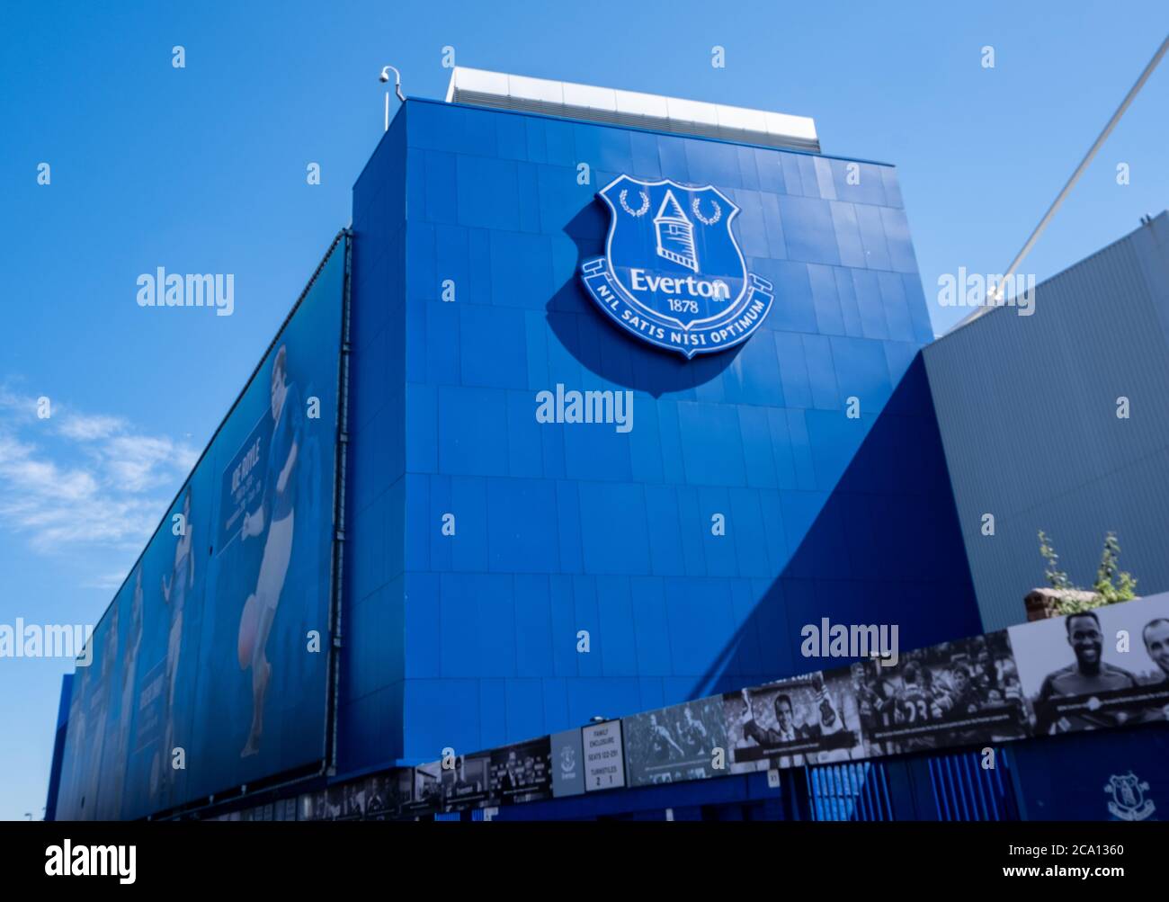 Exterior view of main stand at Everton Football Club Goodison Park in ...