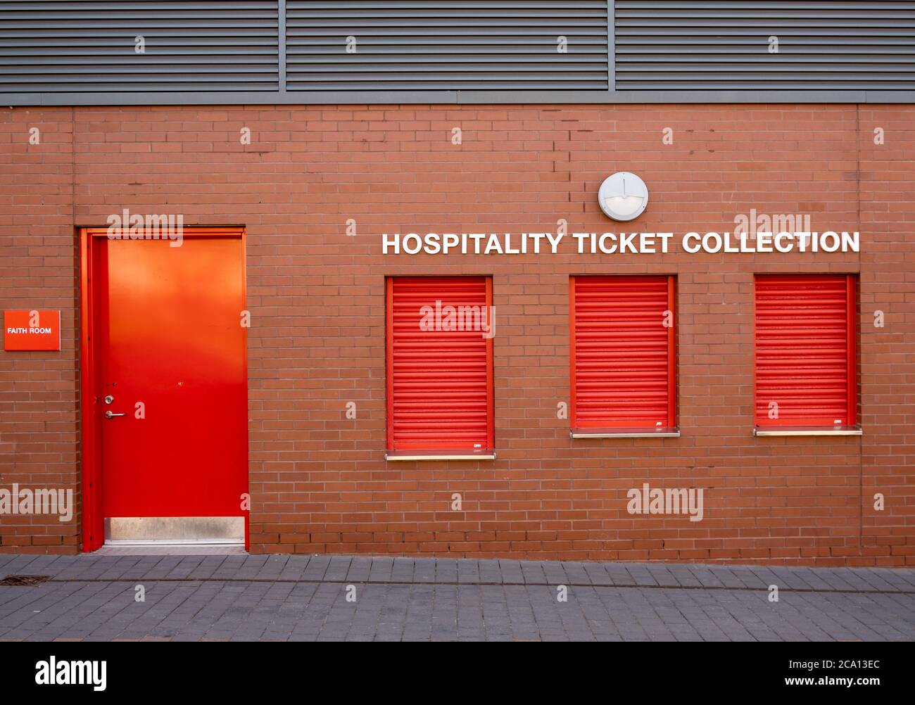 Hospitality ticket collection and faith room Anfield in Liverpool May ...