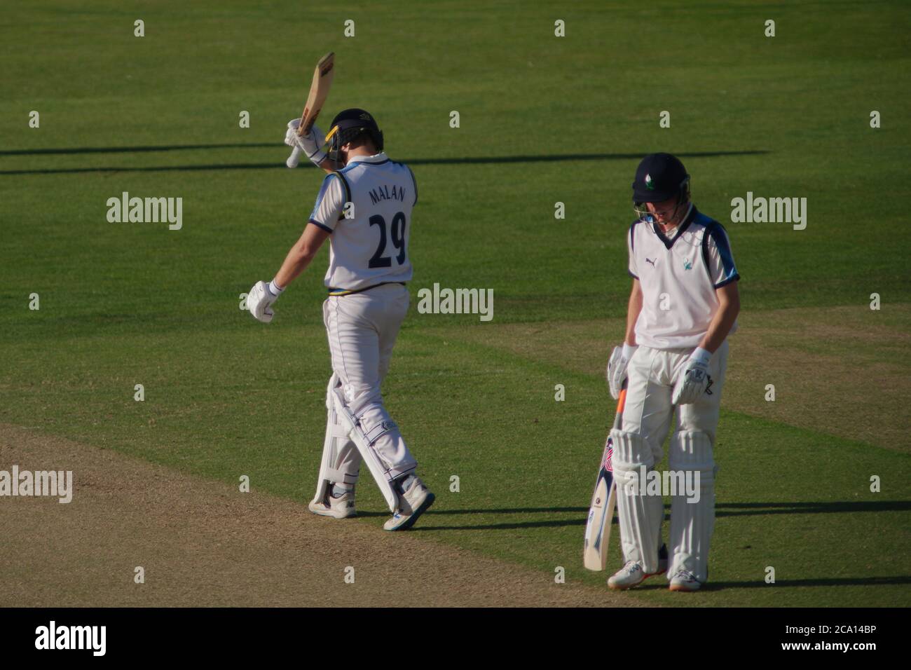 Cricket batsman raising bat hi-res stock photography and images - Alamy