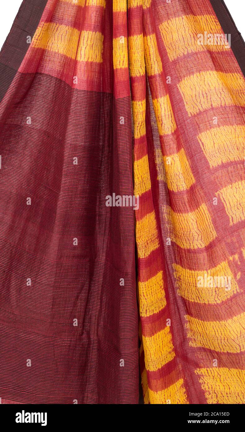 Sari fabric texture hi-res stock photography and images - Alamy