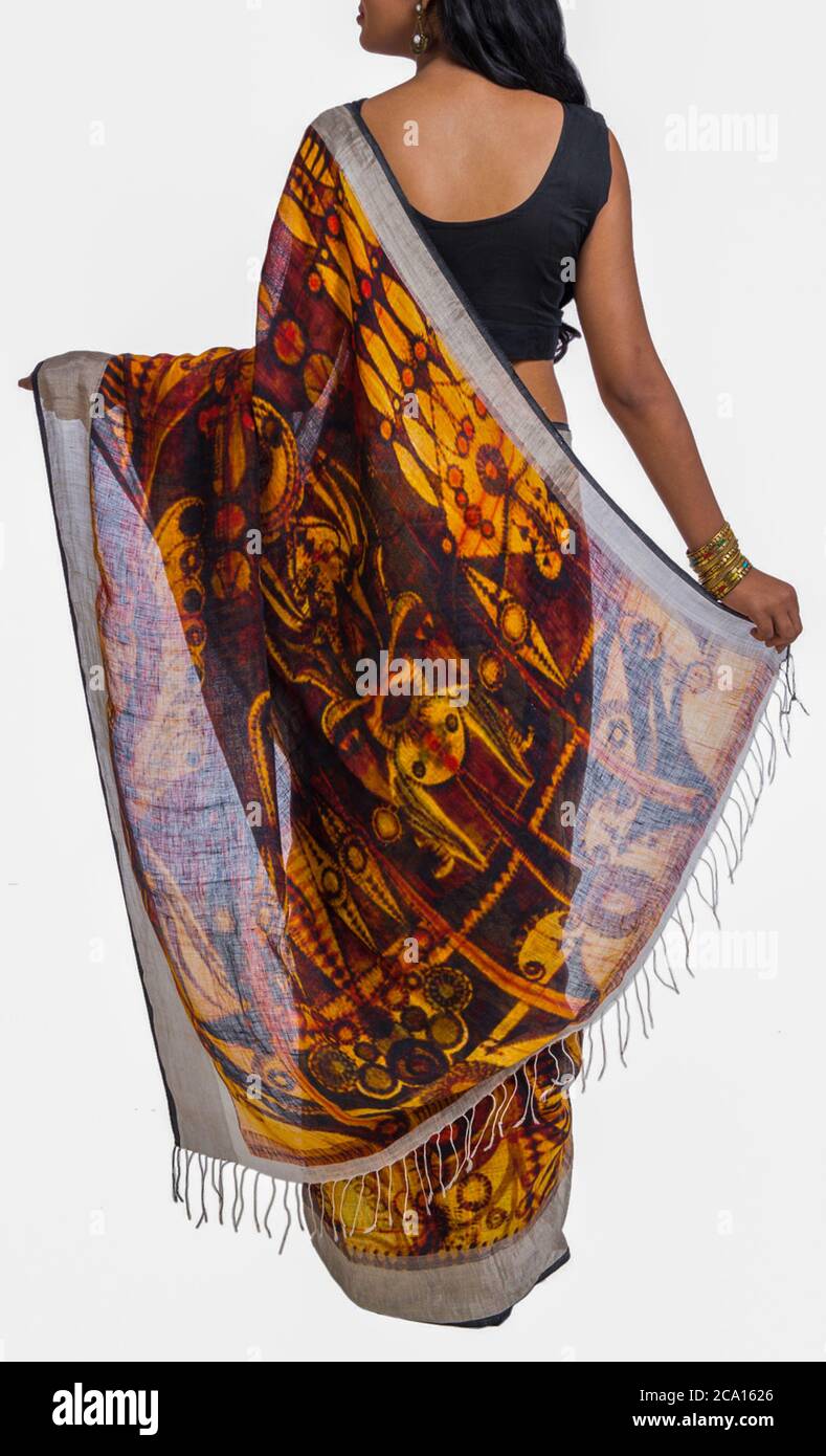 indian ethnic saree designs and catalogue Stock Photo - Alamy