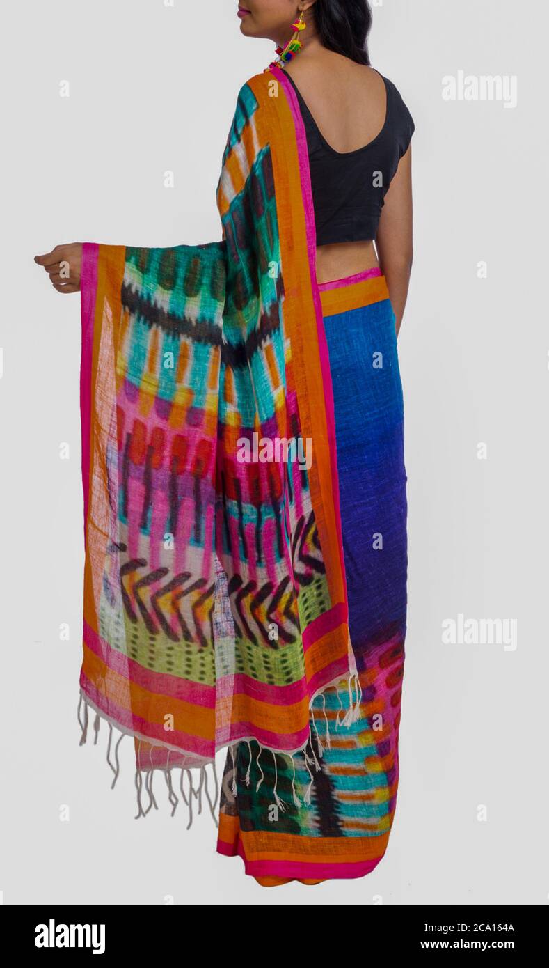 indian ethnic saree designs and catalogue Stock Photo - Alamy