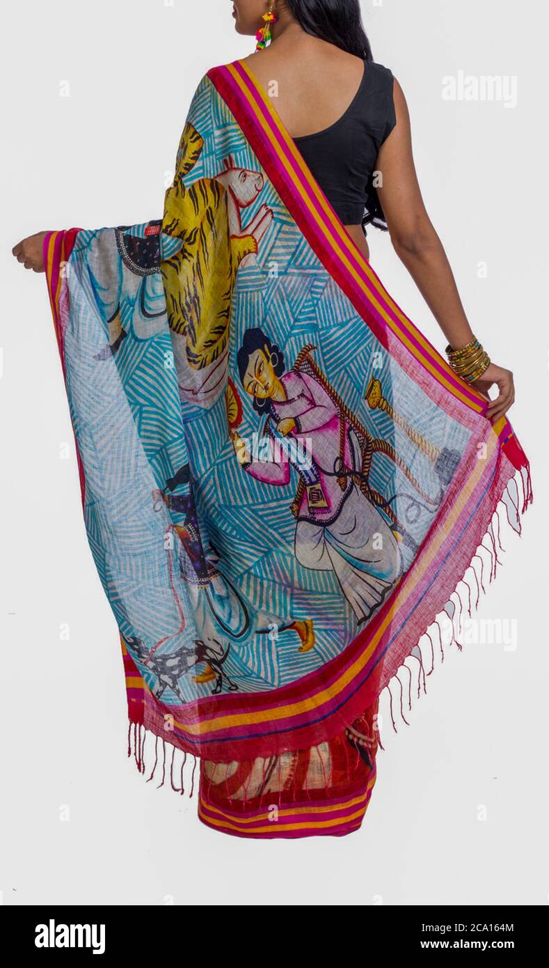 indian ethnic saree designs and catalogue Stock Photo - Alamy
