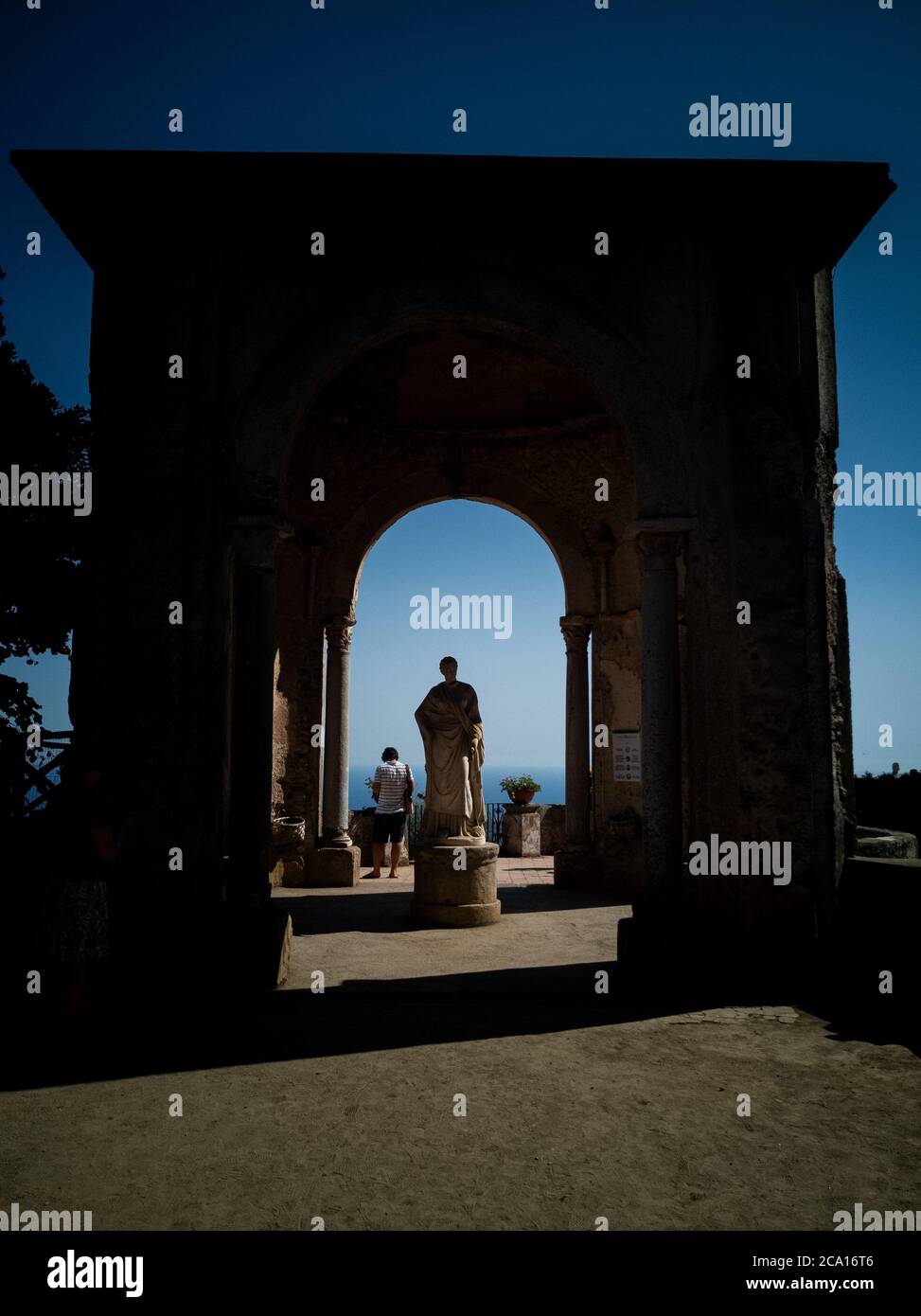 gardens and statues in Ravello on the Amalfi coast in Italy Stock Photo ...