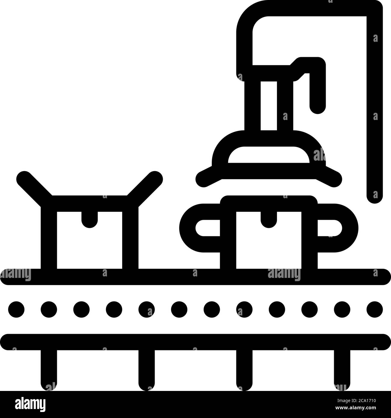 machine for close box icon vector outline illustration Stock Vector ...