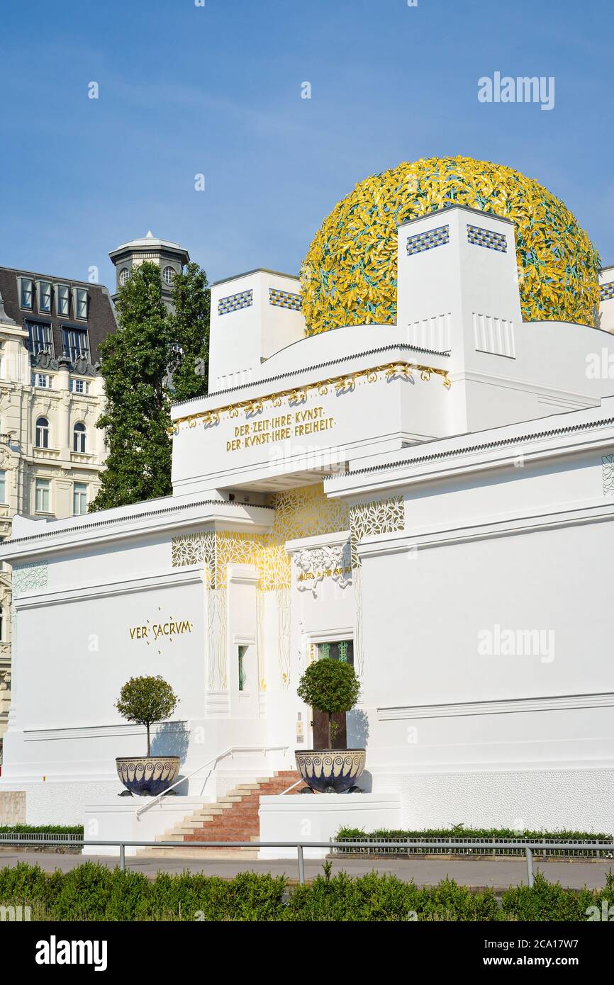 Exterior of Vienna Secession building. Austria, August 2018 Stock Photo ...