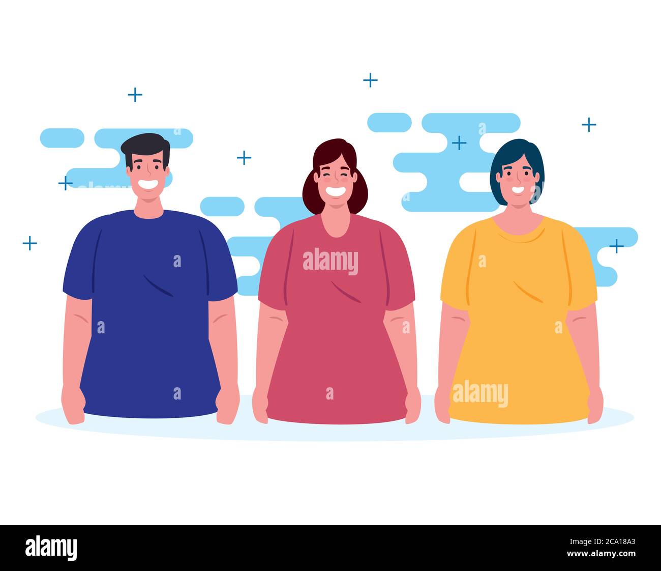 Beautiful smiling young lady Stock Vector Images - Alamy