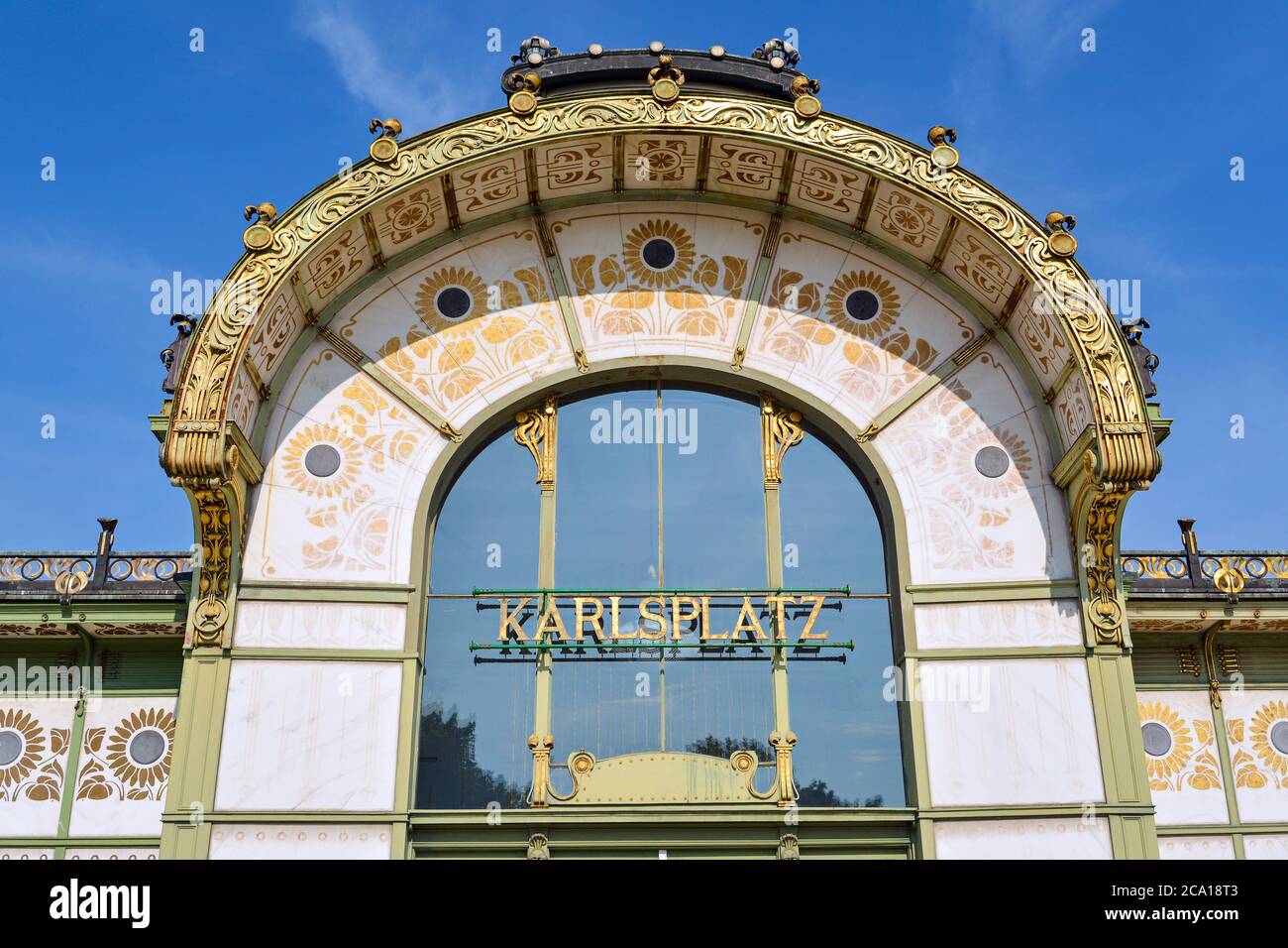 Karlsplatz Subway Station (Otto Wagner Pavilion), Vienna, Austria Stock ...