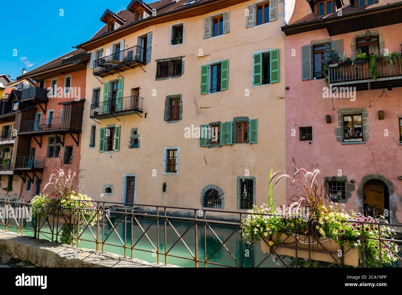 Urban landscape river,buildings and architecture of Annecy old town ...