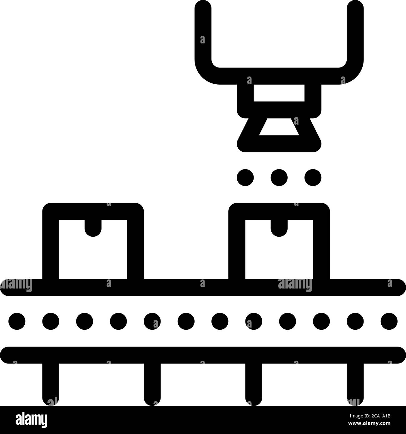 industry manufacturing icon vector outline illustration Stock Vector ...