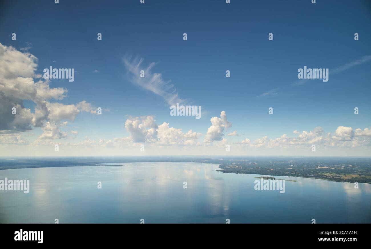 Aerial view of blue pond hi-res stock photography and images - Alamy