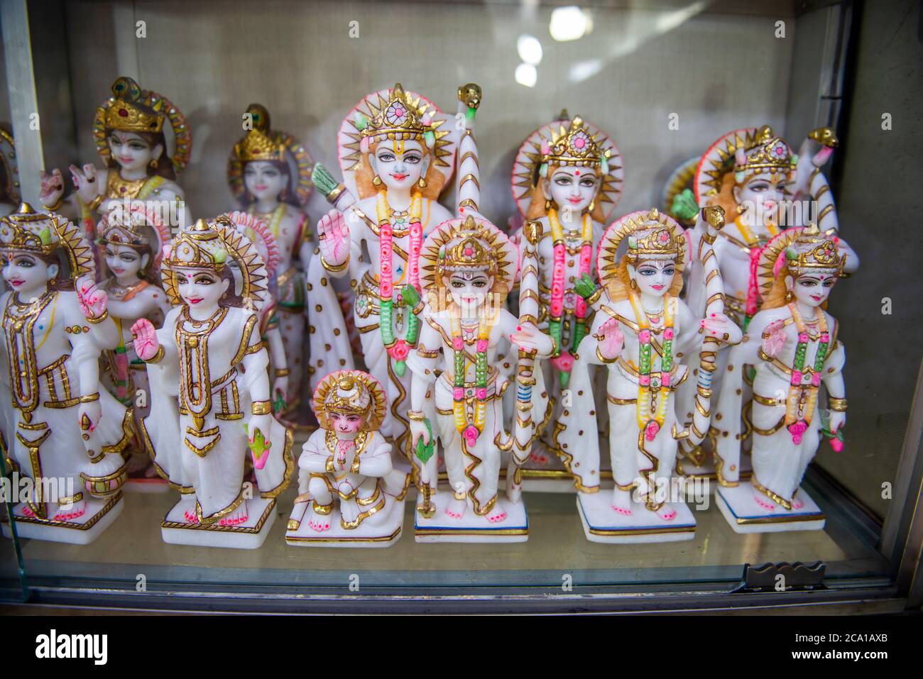 The stone carved statues of Lord Rama showing different stages of his ...