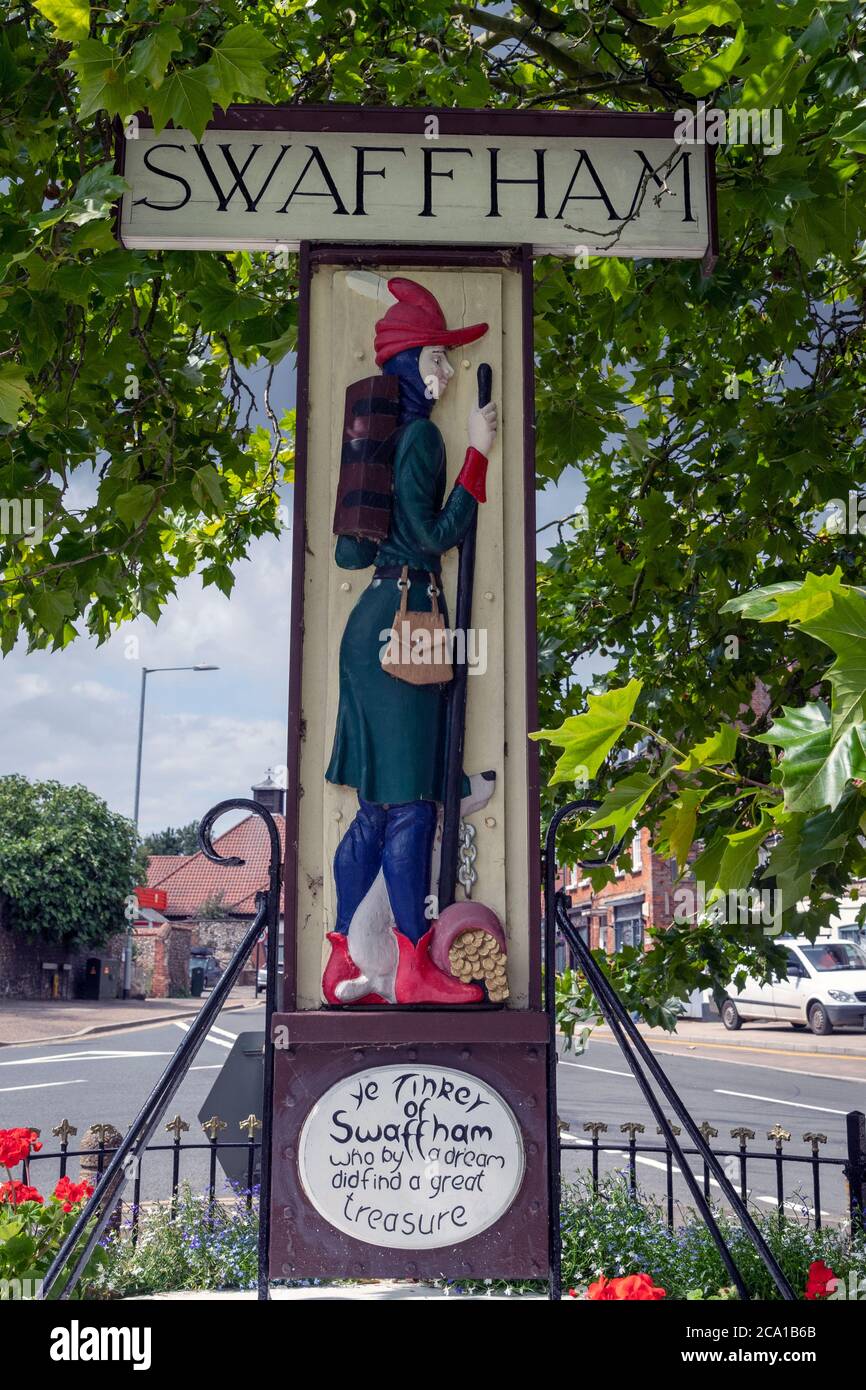 Sign in market town of Swaffham, Norfolk Stock Photo - Alamy