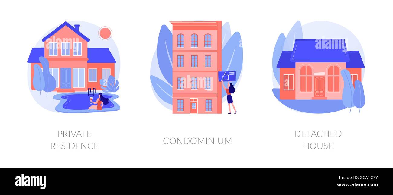 Single family home abstract concept vector illustrations Stock Vector ...