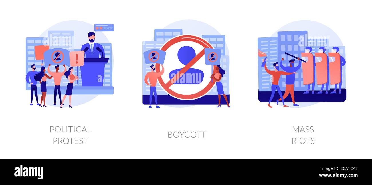 Public objection and disapproval abstract concept vector illustrations ...