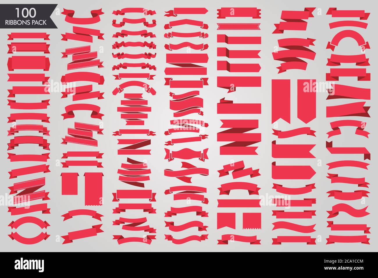 Ribbons and Tags Collection Set Vector Design Stock Vector Image & Art ...