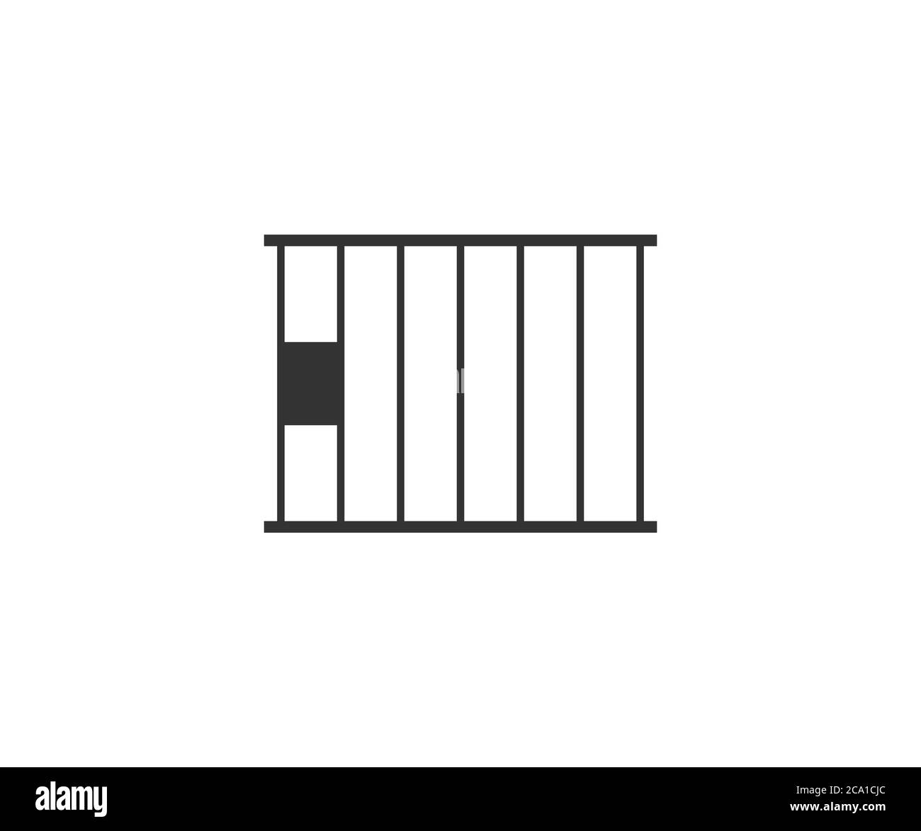 Jail, prison icon. Vector illustration, flat design Stock Vector Image ...