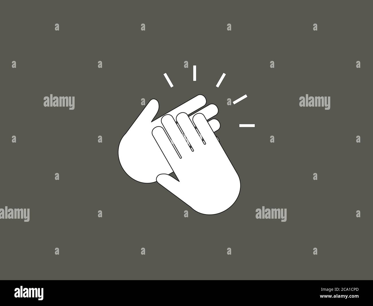 Applause, clap hands, ovation icon. Vector illustration, flat design Stock Vector Image & Art ...