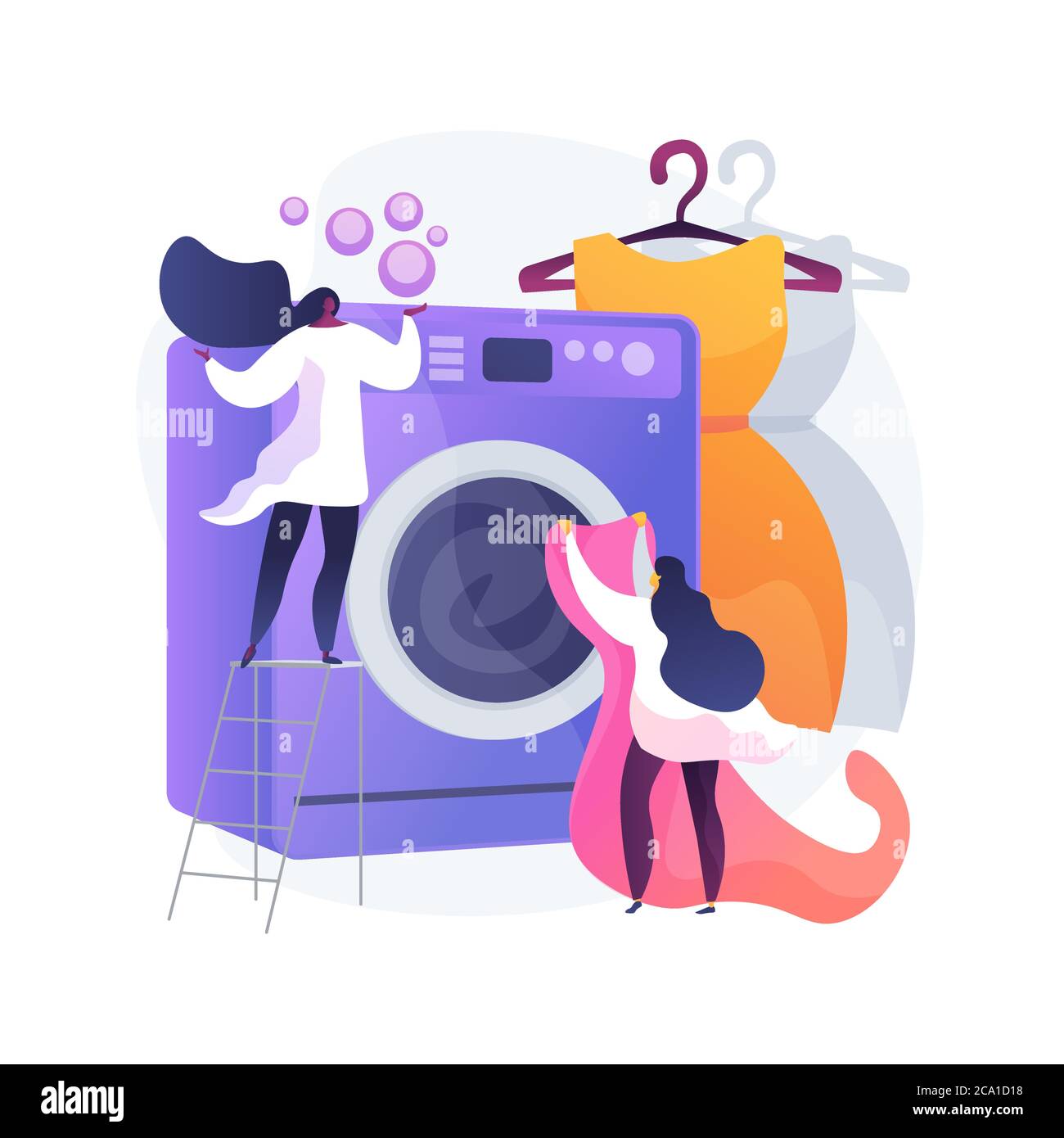 Laundry and dry cleaning abstract concept vector illustration Stock ...