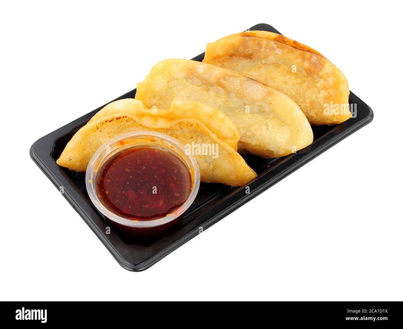 Vegetarian Japanese gyoza snack pack with sweet chilli dipping sauce ...