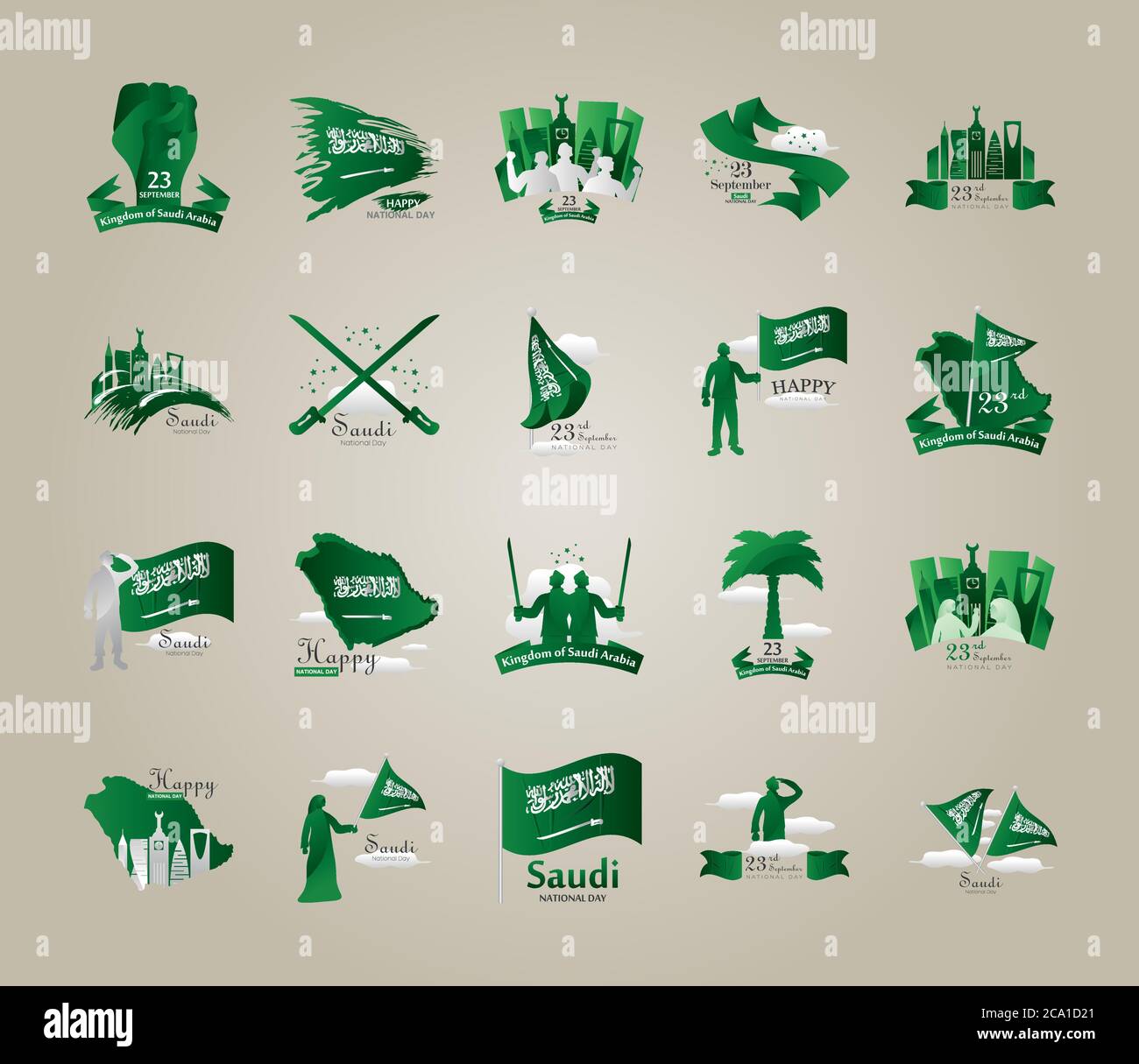 bundle of Saudi Arabia national day icons vector illustration design ...