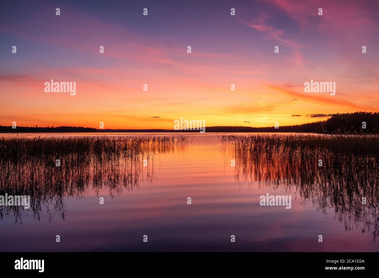 Beautiful sunset light over lake hi-res stock photography and images ...