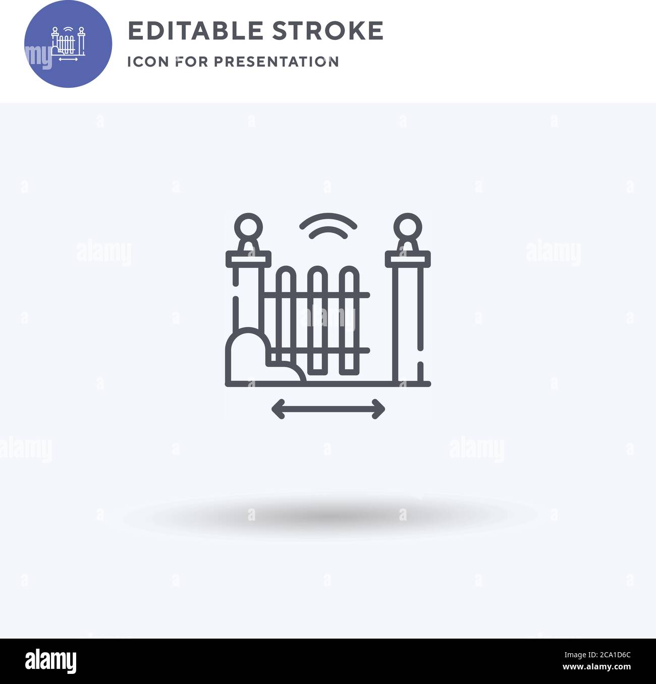 Gate icon vector, filled flat sign, solid pictogram isolated on white ...