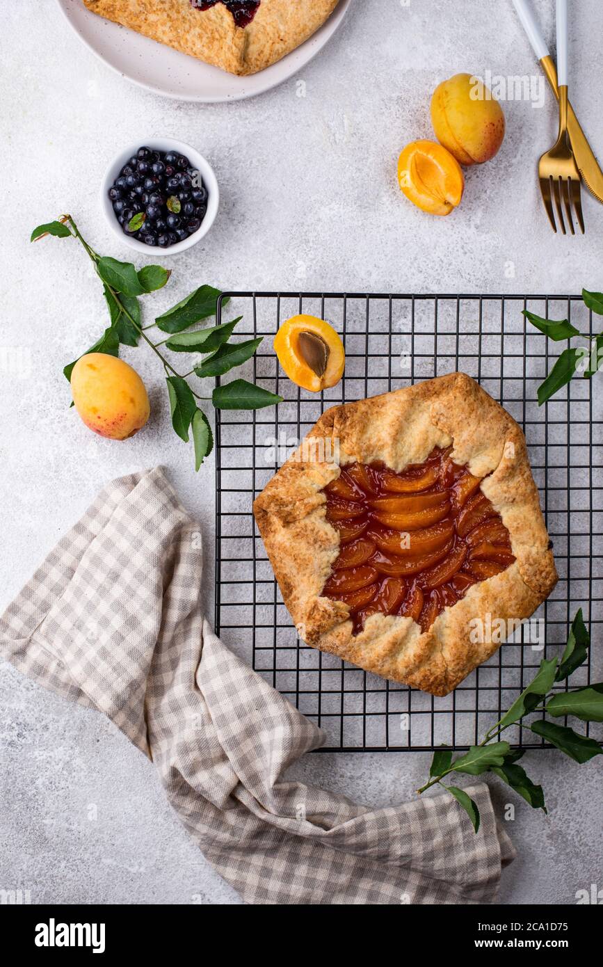 Sweet homemade galette pie with fruits Stock Photo - Alamy