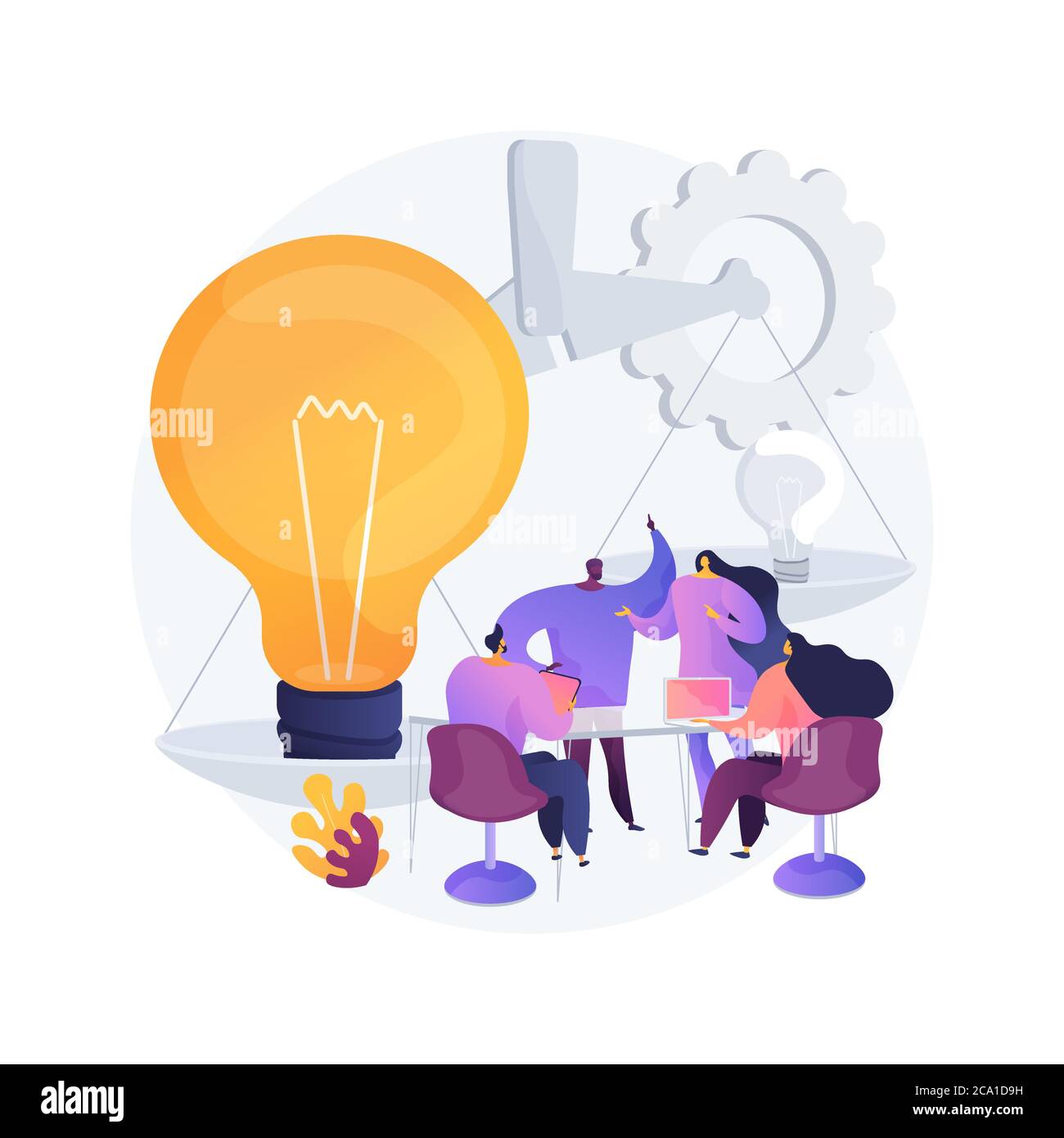 Brainstorming abstract concept vector illustration Stock Vector Image ...