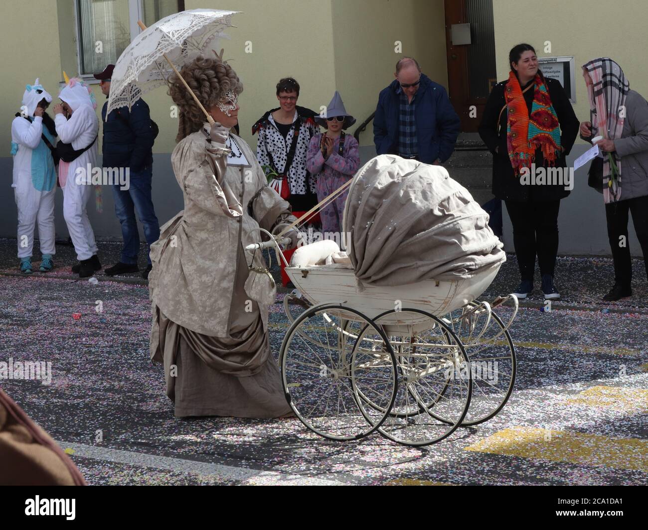 Cham, Canton Zug / Switzerland - March 03 2019: Fasnachtsumzug ...