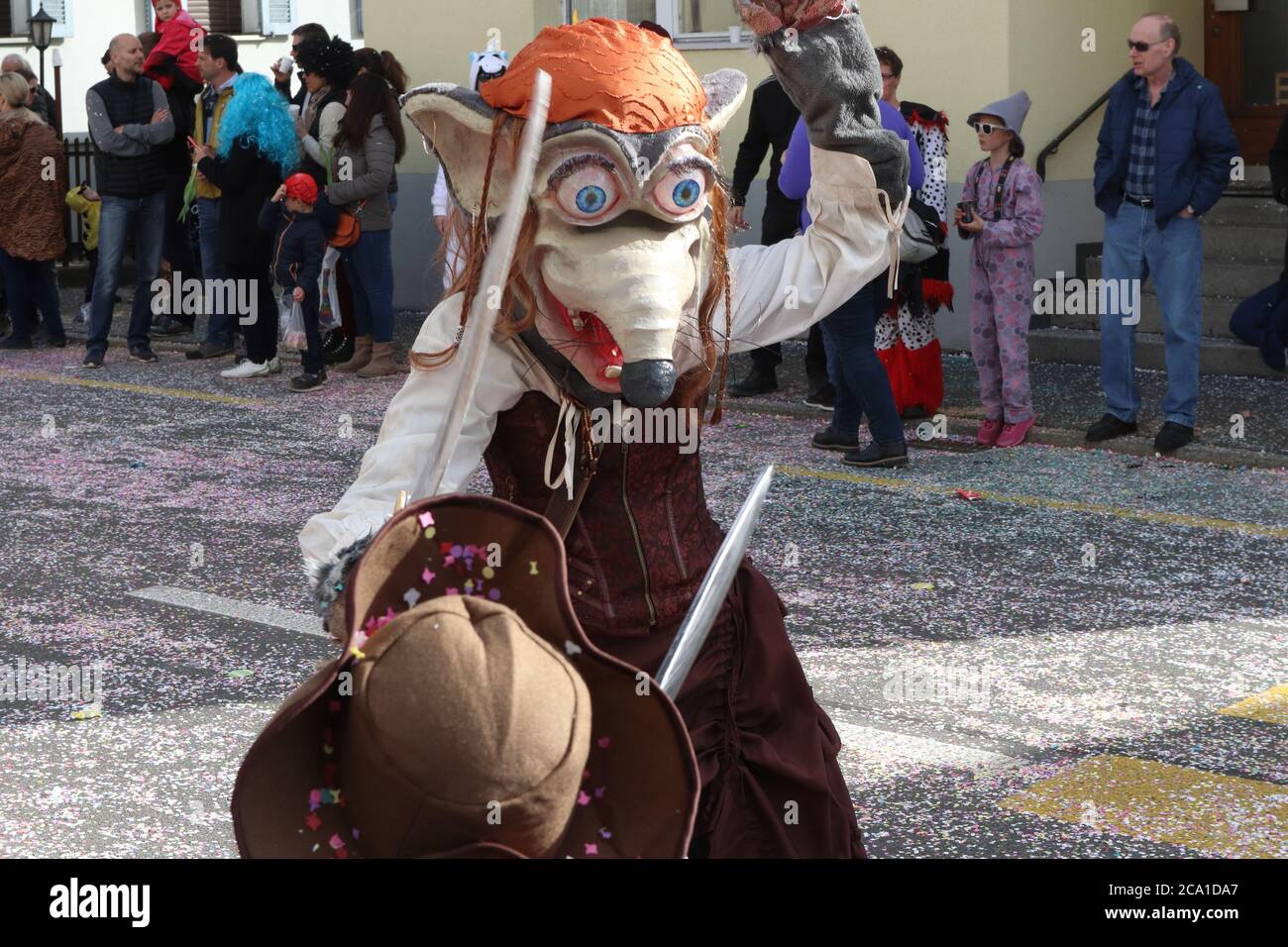 Cham, Canton Zug / Switzerland - March 03 2019: Fasnachtsumzug ...