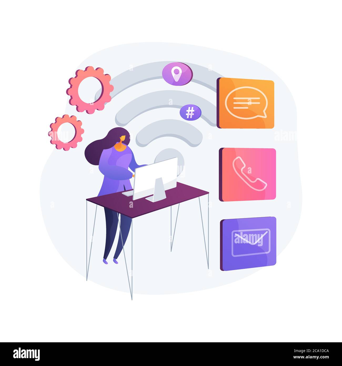 Contact center graphics hi-res stock photography and images - Alamy