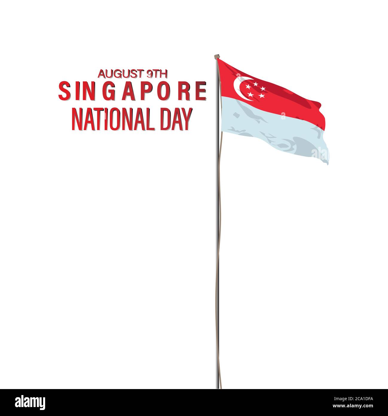 Vector Illustration of August 9th Singapore's independence day. city ...