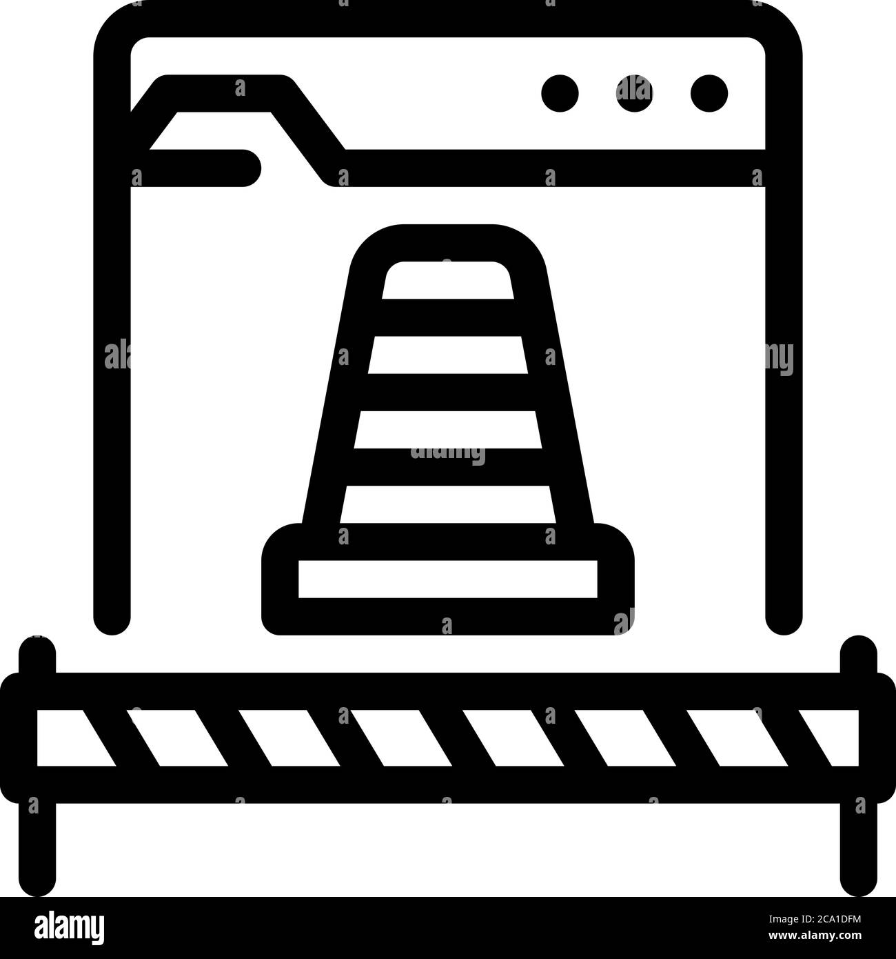 web site repair icon vector outline illustration Stock Vector Image ...
