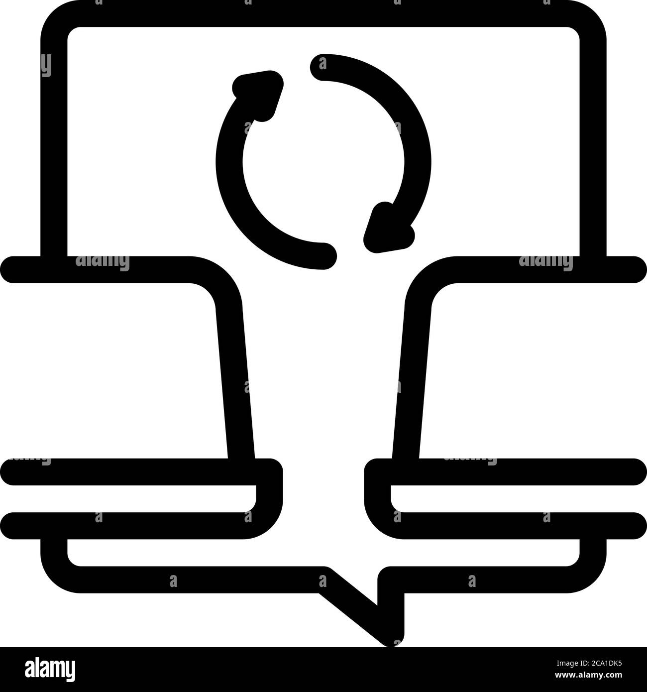 computers connection icon vector outline illustration Stock Vector ...