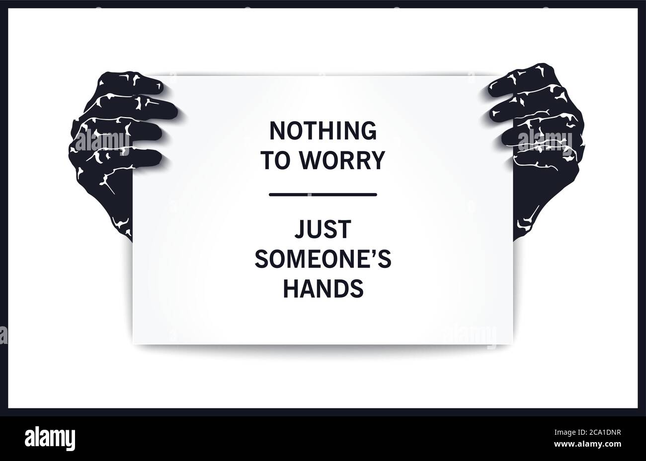 Two Hands Holding With Quote