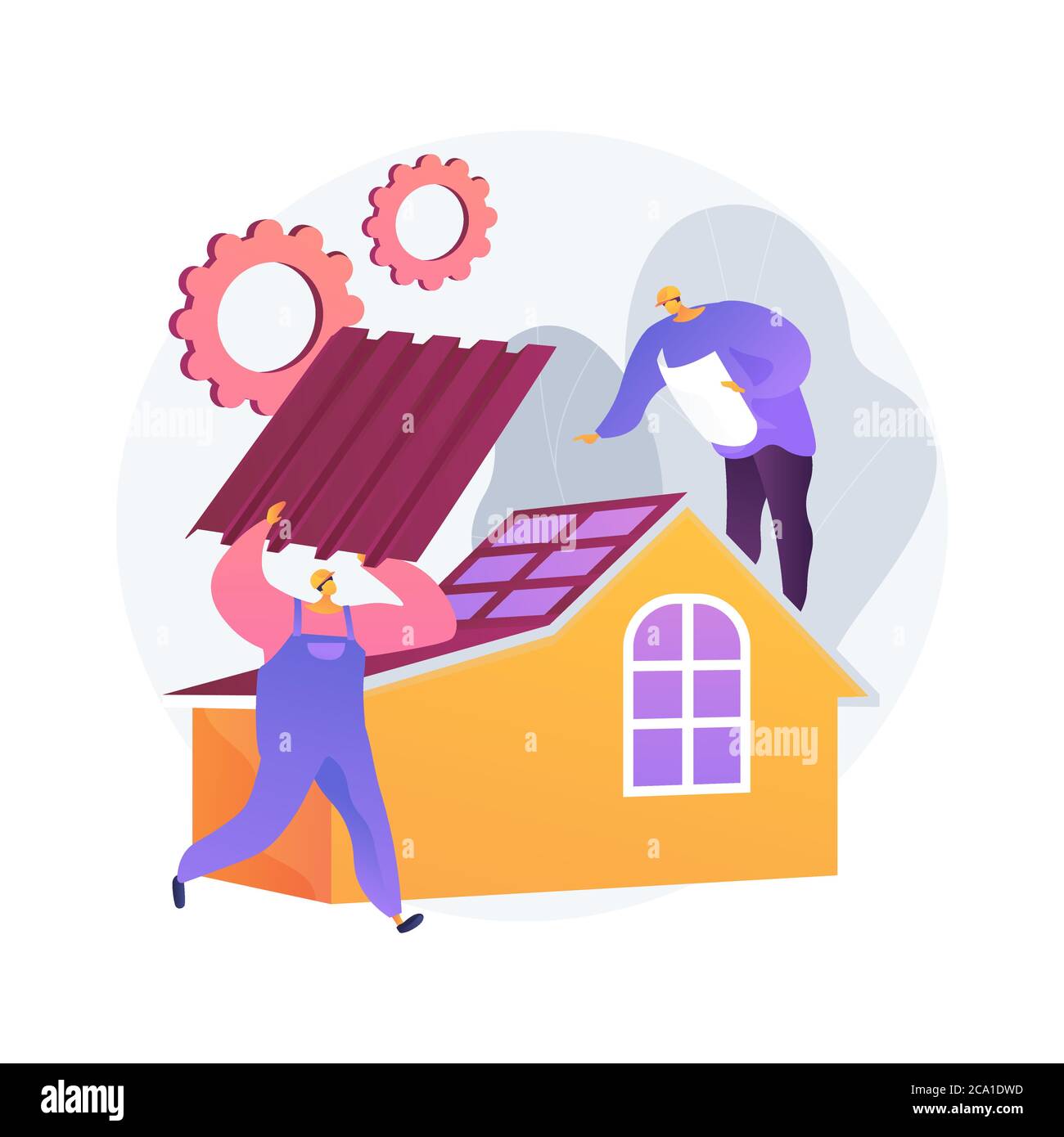Roofing services abstract concept vector illustration Stock Vector ...
