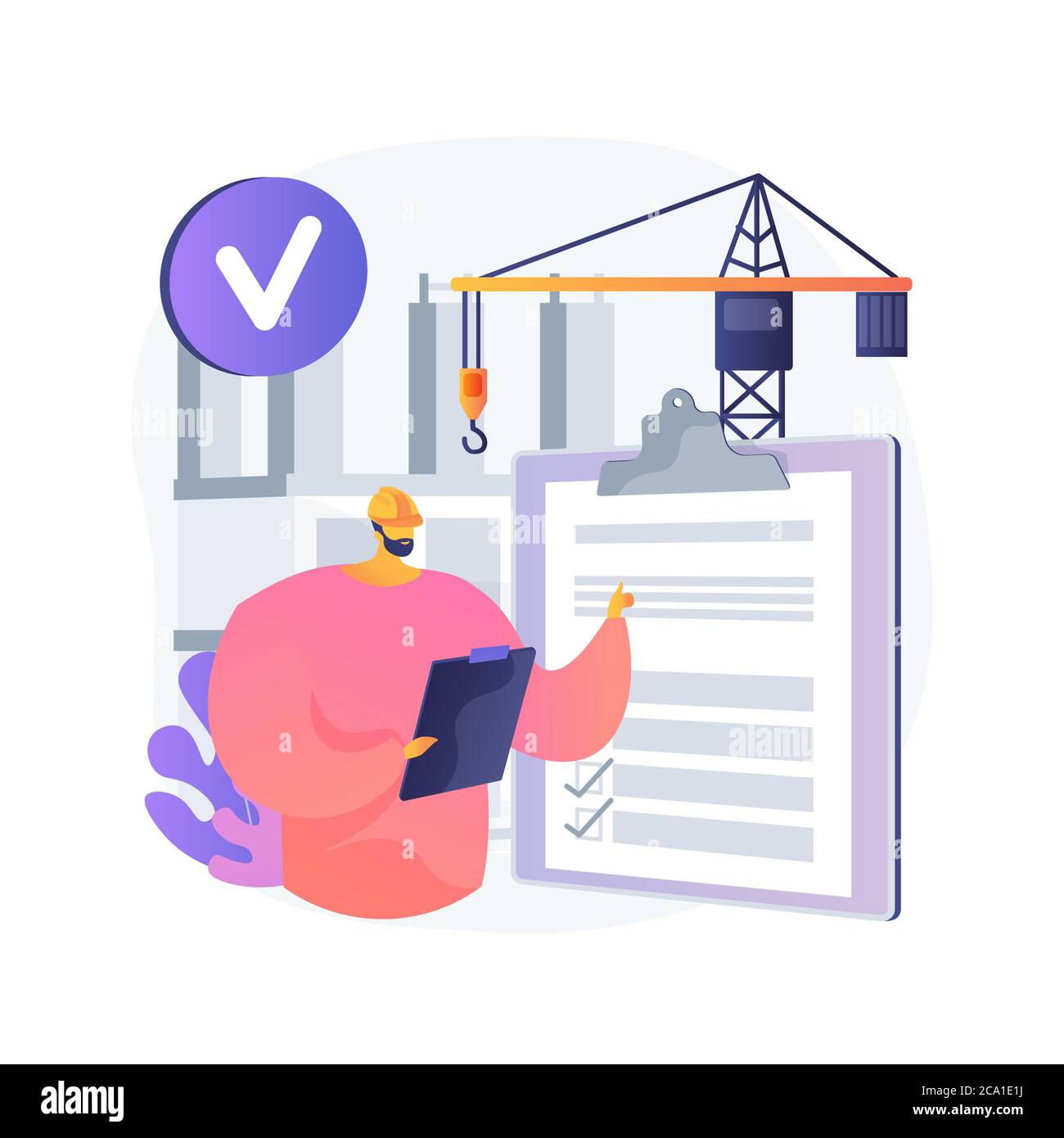Construction quality control abstract concept vector illustration Stock ...