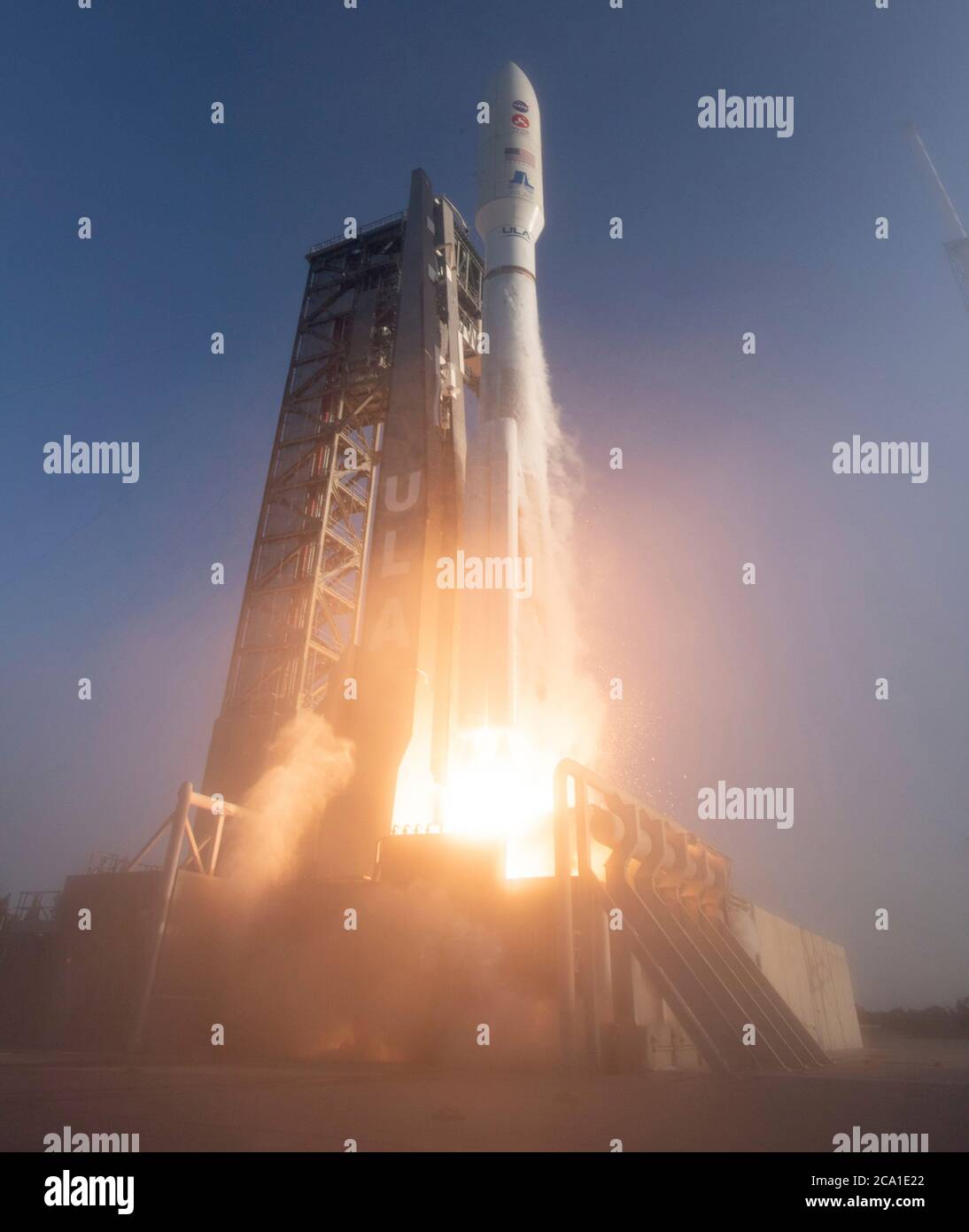 The United Launch Alliance Atlas V booster rocket carrying the NASA ...