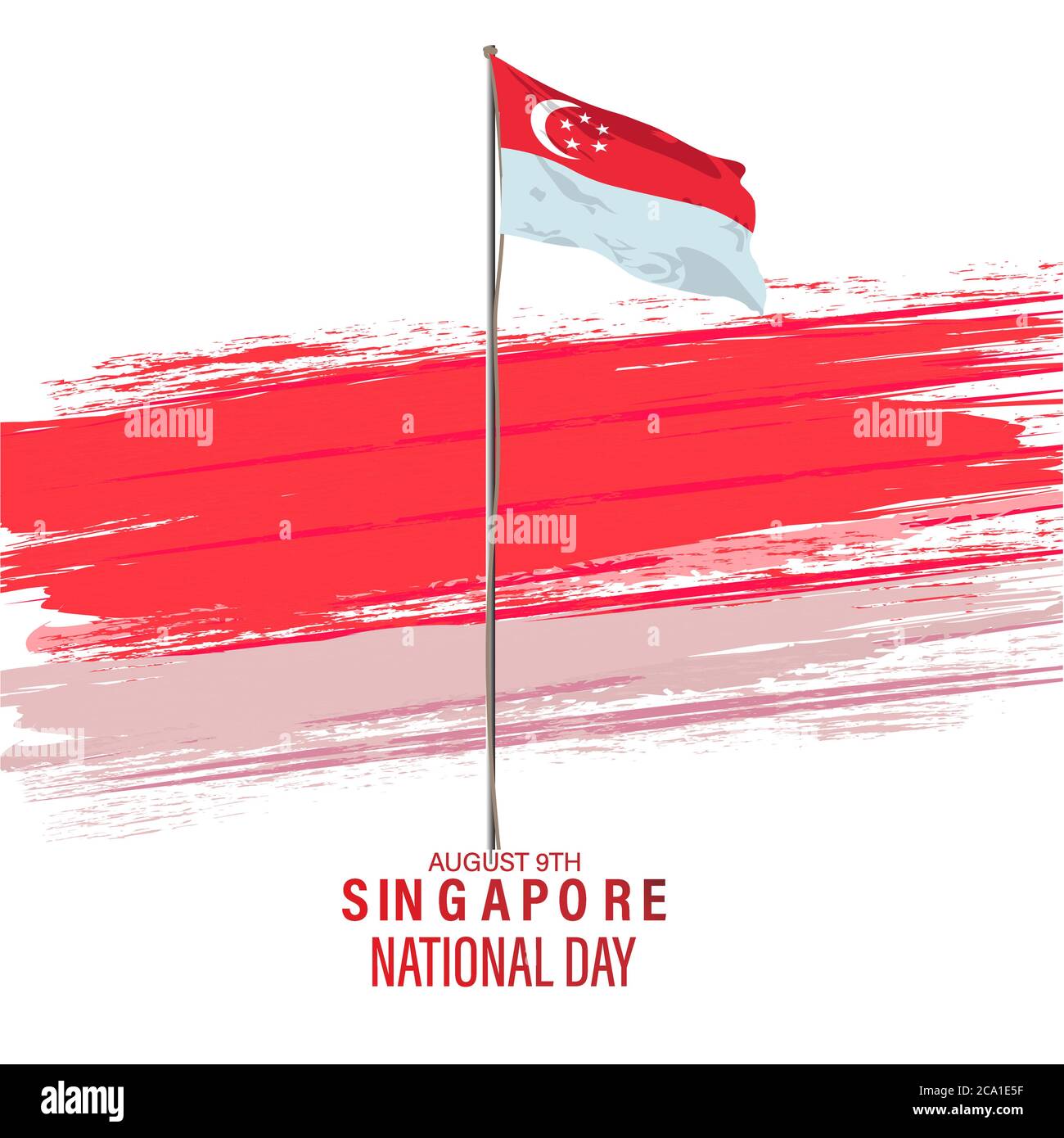Vector Illustration of August 9th Singapore's independence day. city ...