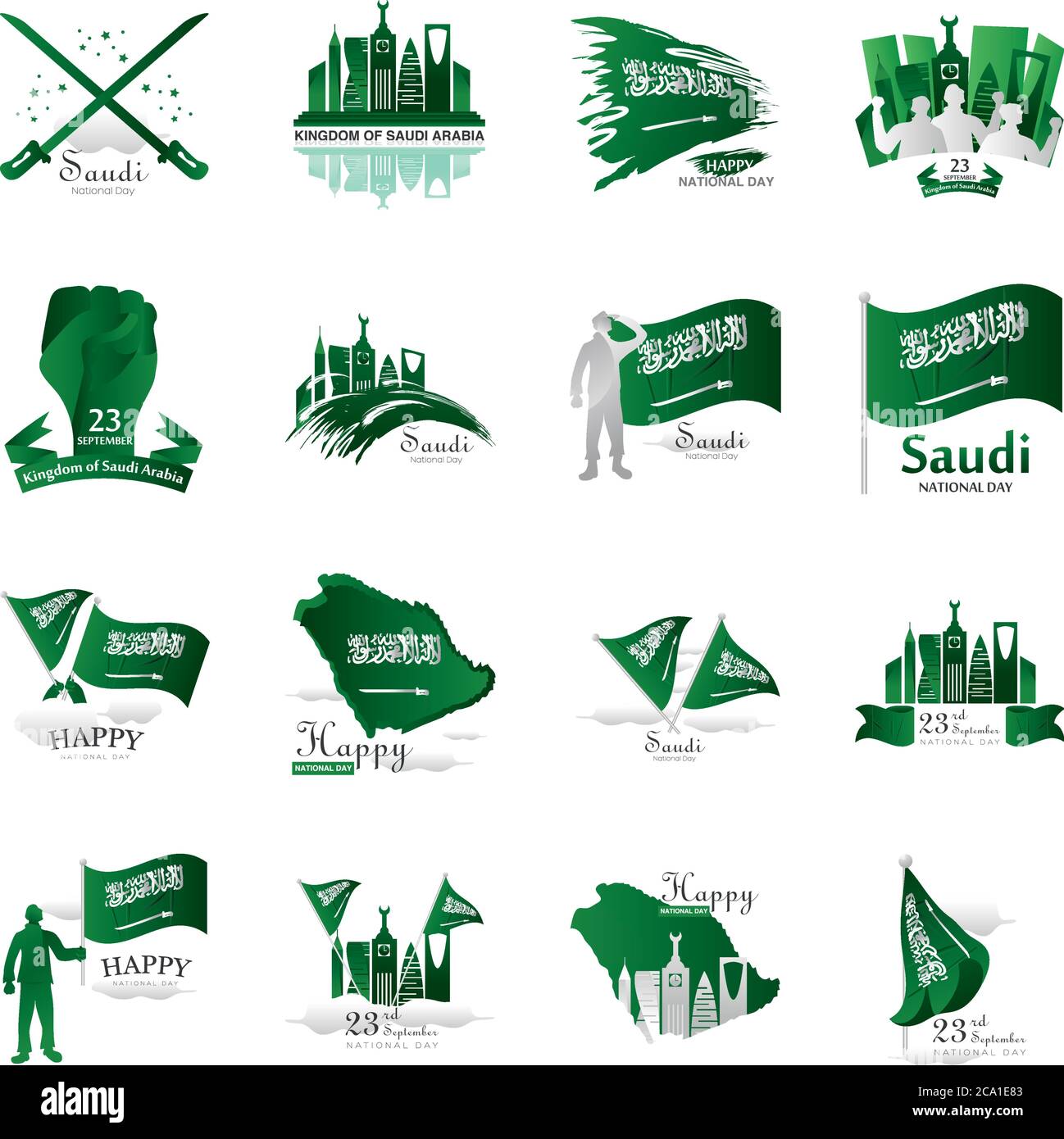 bundle of Saudi Arabia national day icons vector illustration design ...
