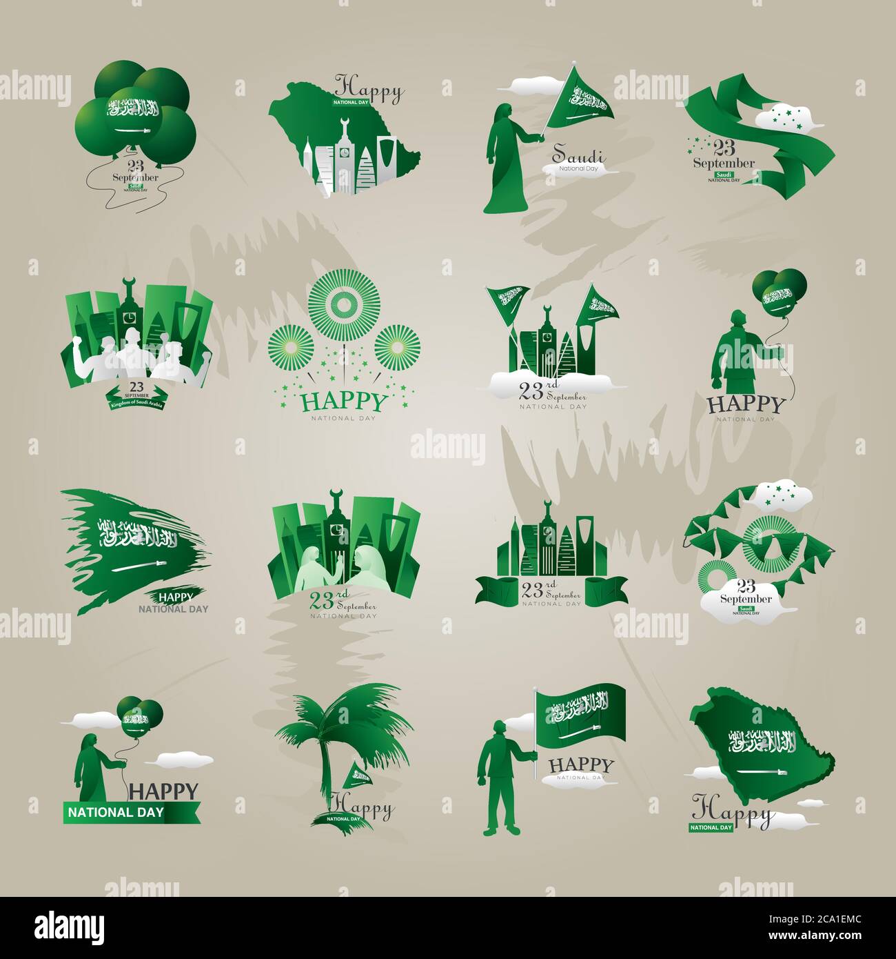 bundle of Saudi Arabia national day icons vector illustration design ...