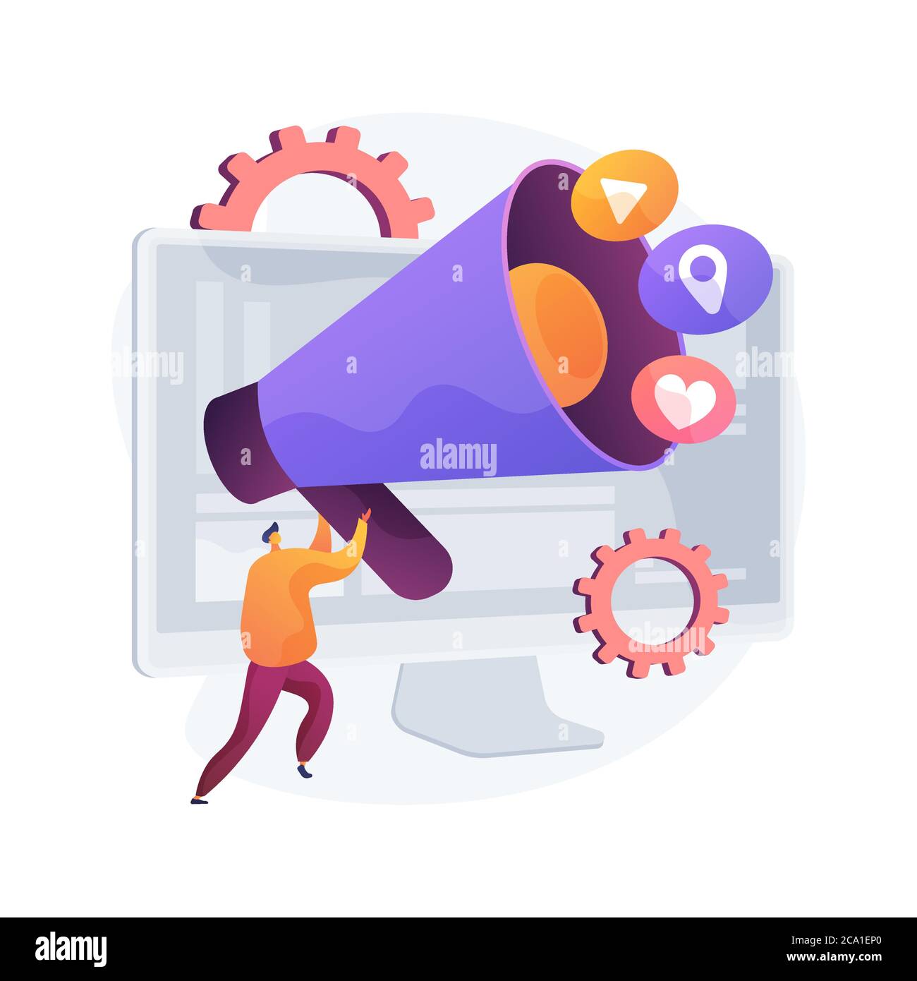 Online marketing abstract concept vector illustration Stock Vector ...