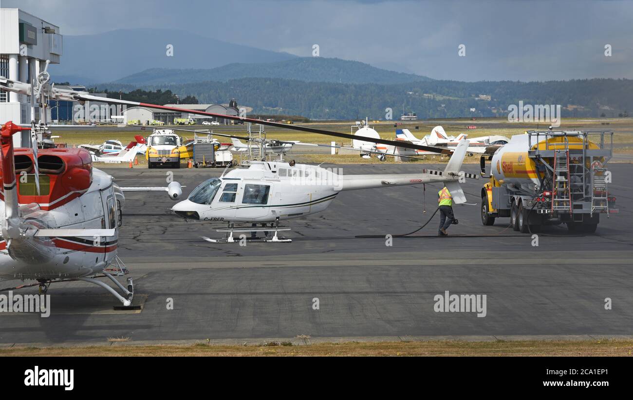 Sidney, British Columbia, Canada 03 Aug. 2020 - A VIH Helicopters Bell ...