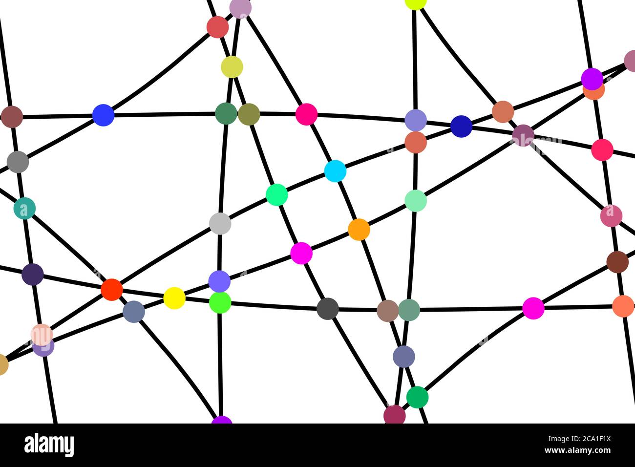 Representation drawing of intersection nodes in the network environment ...