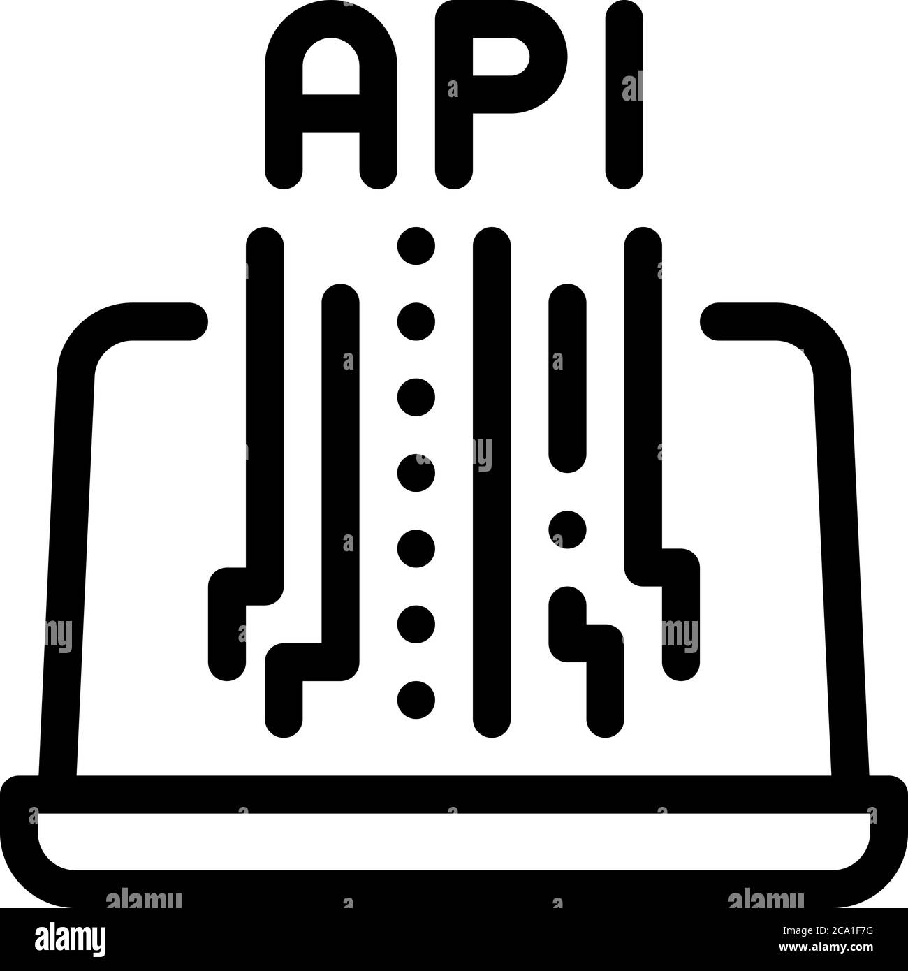 front end api icon vector outline illustration Stock Vector Image & Art ...